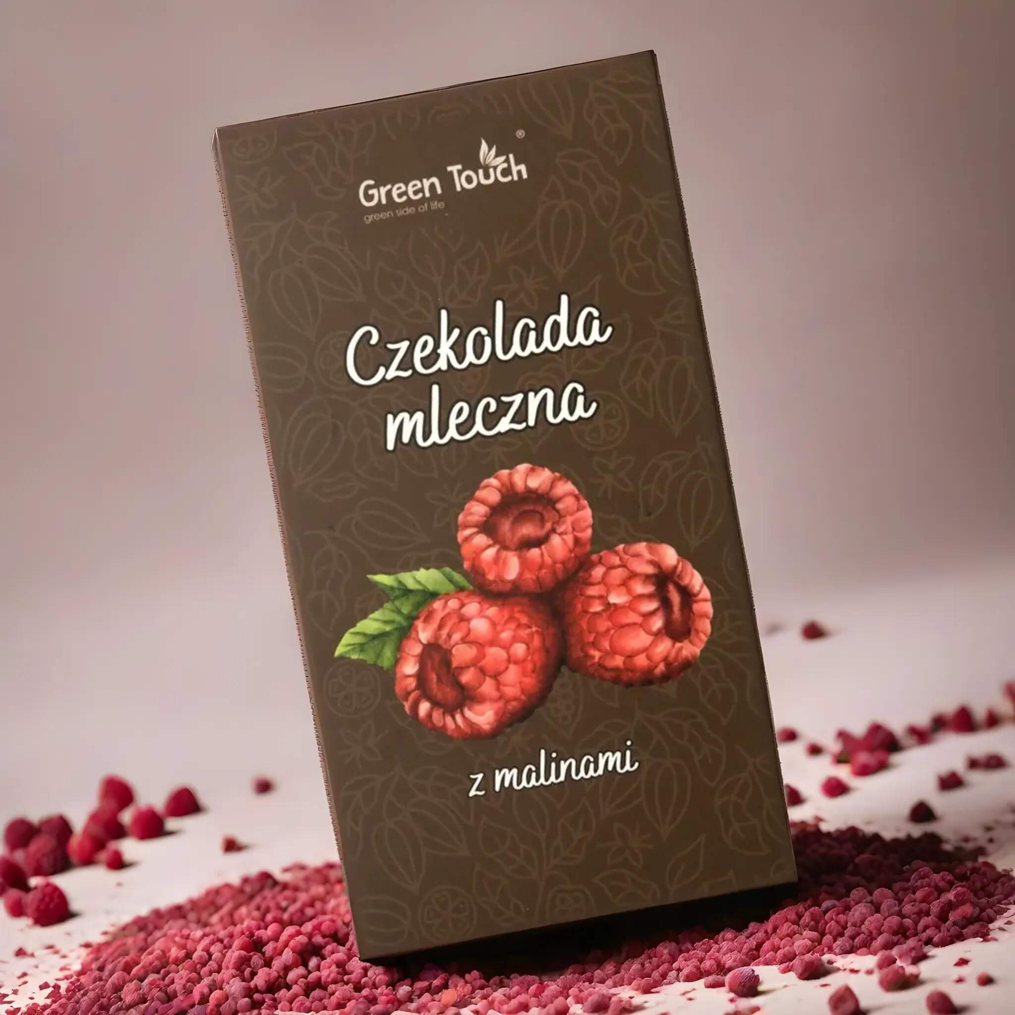 Czekolada mleczna z maliną 50 g malina liofilizowana kakao 35% wanilia ...